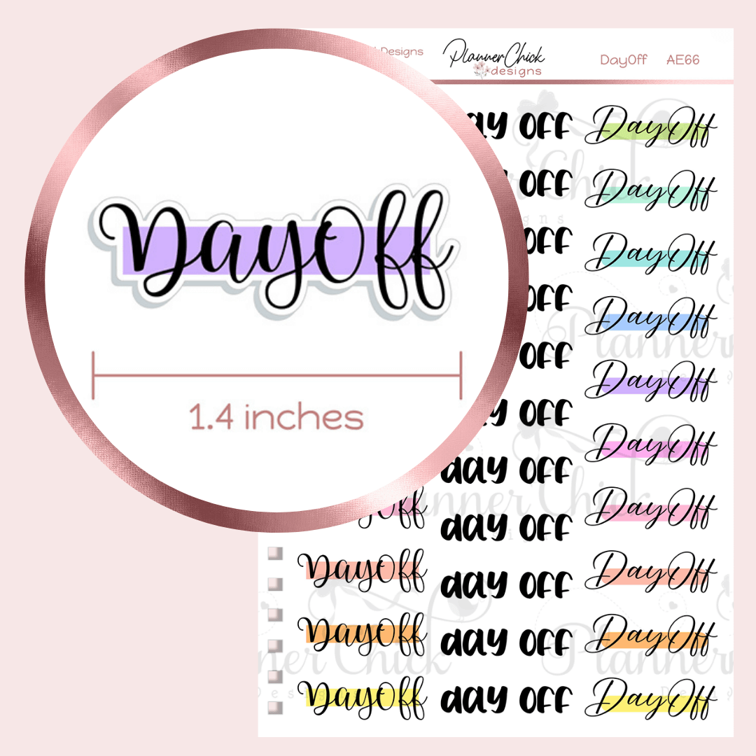Day Off Planner Stickers – PlannerChickDesigns