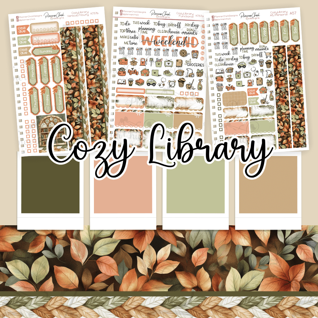 Cozy Library ~ Mini Kits – PlannerChickDesigns