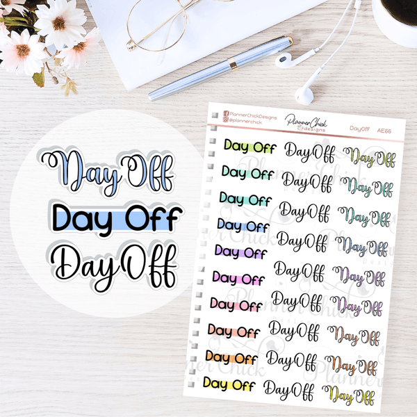 Day Off Planner Stickers – PlannerChickDesigns