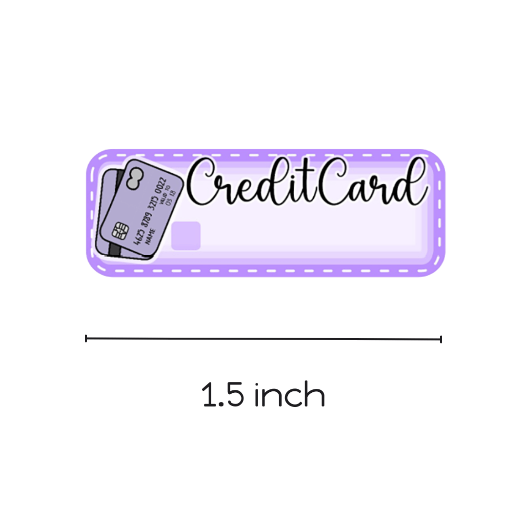 Credit Card Payment Stickers – PlannerChickDesigns