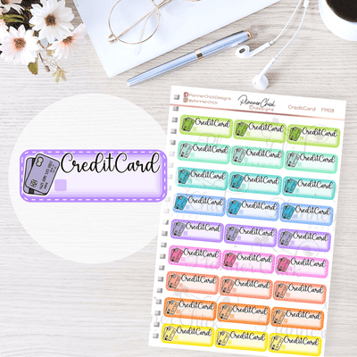 Credit Card Payment Stickers – PlannerChickDesigns