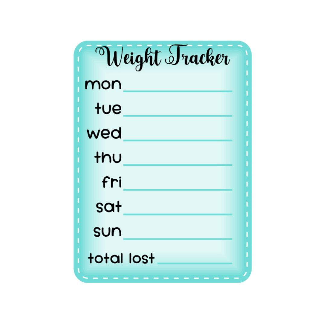 Weekly Weight Tracker – PlannerChickDesigns
