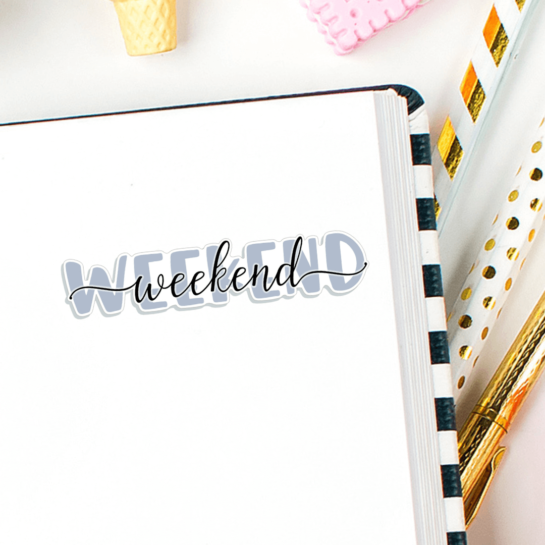 Weekend Banner Planner Stickers – PlannerChickDesigns