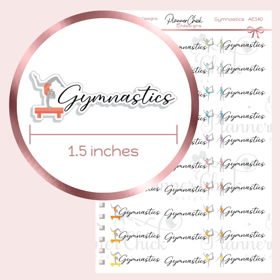 Gymnastics Planner Stickers – PlannerChickDesigns