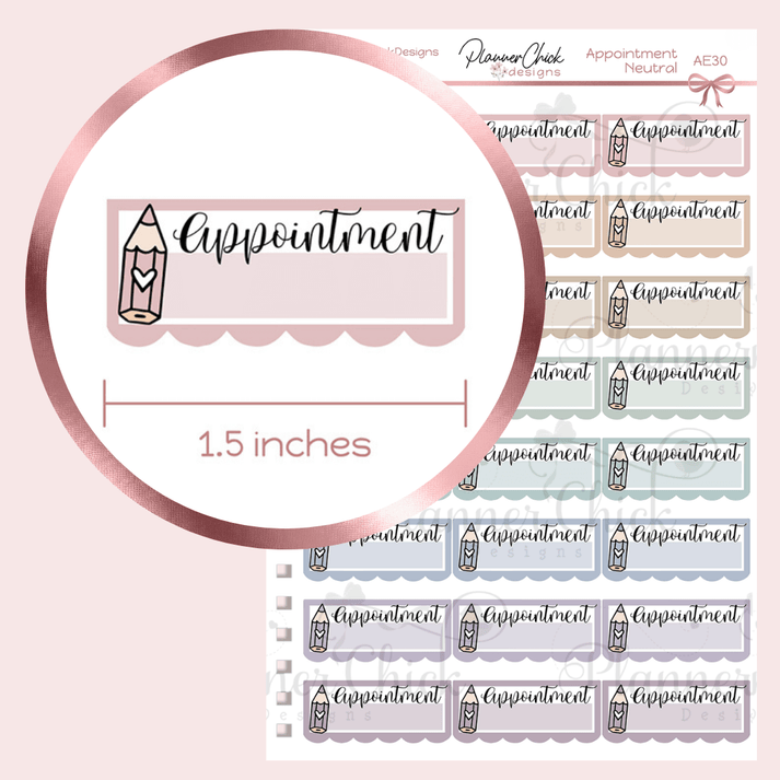 Appointment Planner Stickers – PlannerChickDesigns