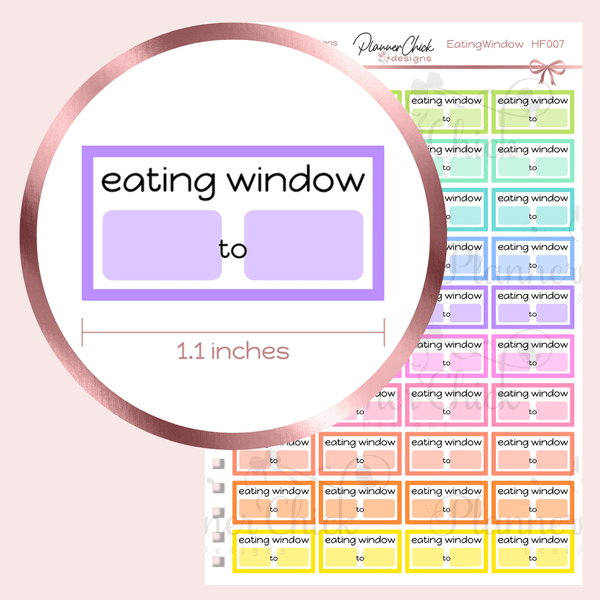 Intermittent Fasting - Eating Window – PlannerChickDesigns