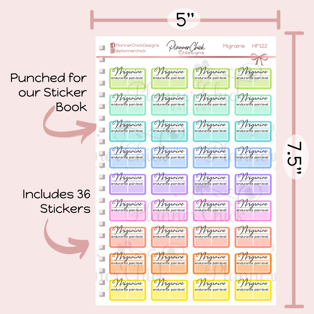 Migraine Planner Stickers – PlannerChickDesigns
