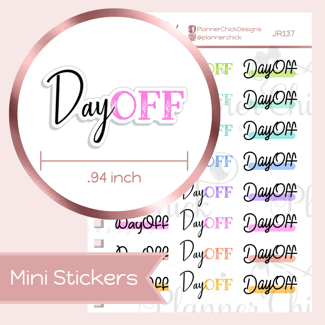 Mini Stickers ~ Day Off – PlannerChickDesigns