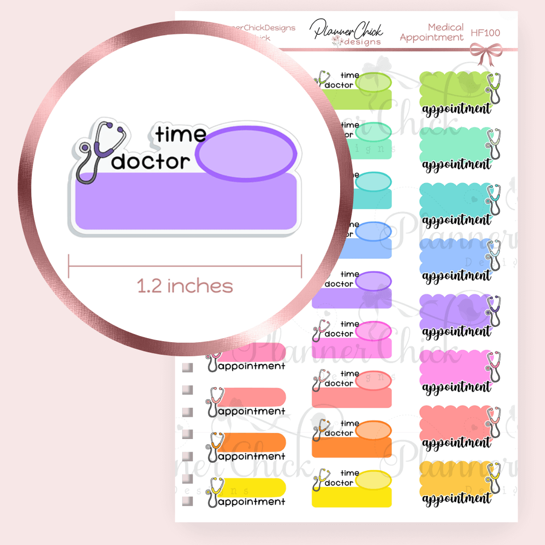 Medical Appointment Planner Stickers (3 Options) – PlannerChickDesigns
