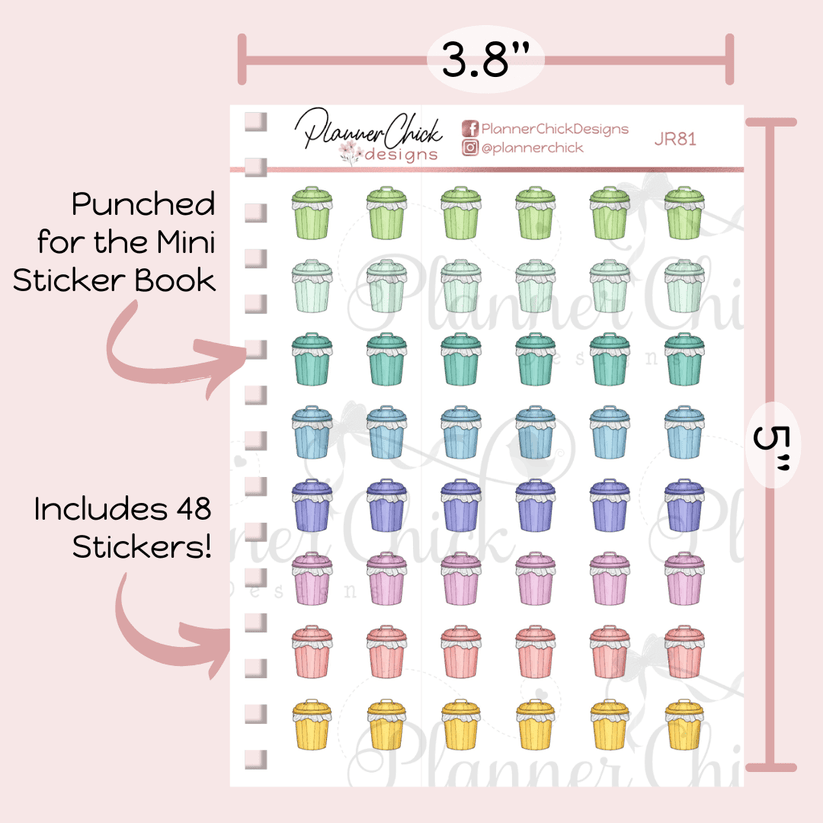 Mini Stickers ~ Doodle Trash Cans – PlannerChickDesigns